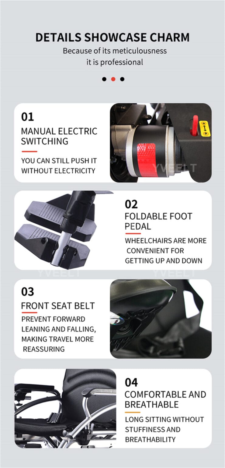 Ultra Lightweight Power Electric Wheelchair Made In China